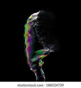 Exploding Soap Bubble Colorful Colors On Stock Photo 188524739 ...