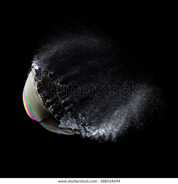 Exploding Soap Bubble Colorful Colors On Stock Photo 188524694 ...