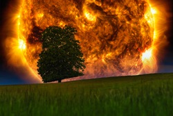 Apocalyptic background planet earth exploding armageddon illustration ...