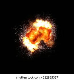Explosion Over Black Background Stock Photo 212935357 | Shutterstock