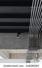 Exposed Black Ceiling Track Light Conduit Stock Photo 618280583 ...