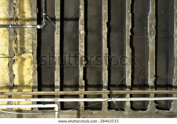 Exposed Structural Members Ceiling During Remodeling Stock Photo ...