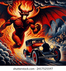 1950 Chevrolet Rat Rod Truck Devil AI-generated image 2457326575 ...