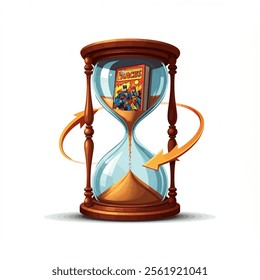 Extends Comic Book Lifevisual Elements Hourglass AI-generated image ...