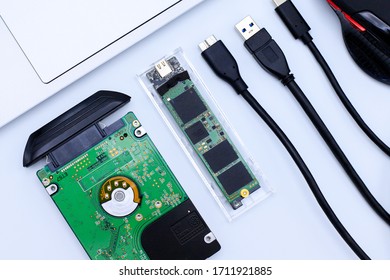 External Hard Disk Connect Computer Notebook Stock Photo (Edit Now ...