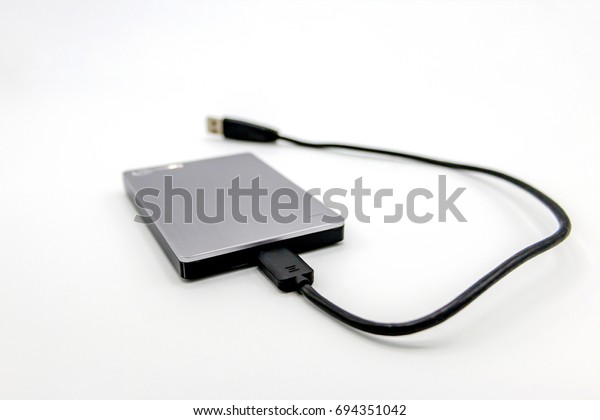 External Silver Hard Disk On White Stock Photo 694351042 | Shutterstock