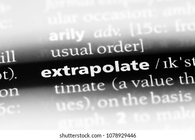 Extrapolate Word Dictionary Extrapolate Concept Stock Photo 1078929446 ...