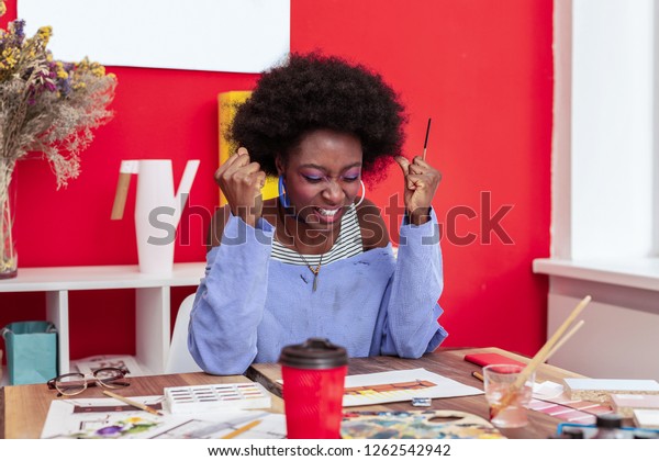 Extremely Aggressive Interior Designer Feeling Extremely Stock Photo ...