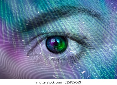 Eye Closeup Technology Background Stock Photo 315929063 | Shutterstock