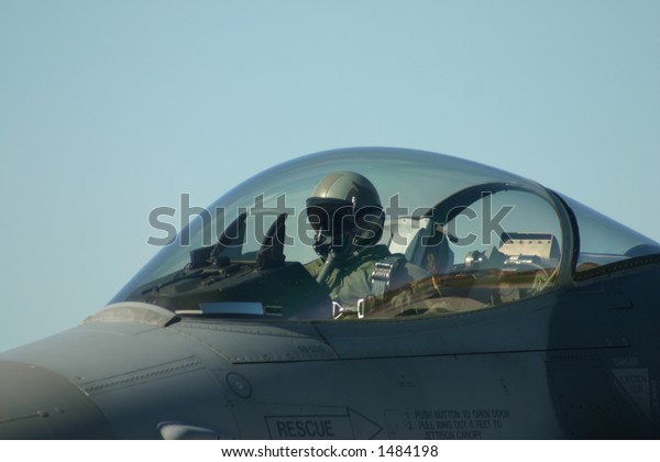 F16 Pilot Stock Photo (Edit Now) 1484198