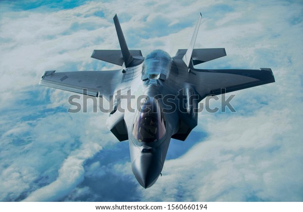 F35 Lightning Ii Clouds Stock Photo (Edit Now) 1560660194