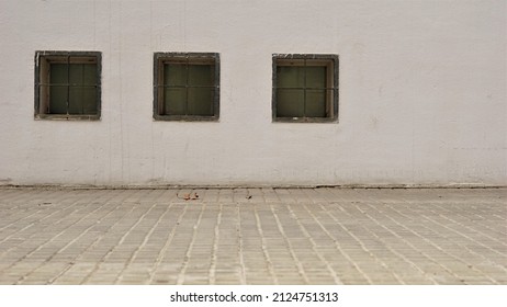 Facade Windows Sidewalk Background Stock Photo 2124751313 | Shutterstock