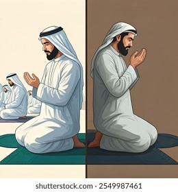 Faceless Vector Faceless Three Different Muslims AI-generated image ...
