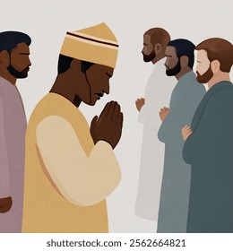 Faceless Vector Faceless Three Different Muslims AI-generated image ...