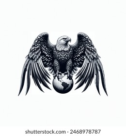 Facing Forward Bald Eagle Holding Large AI-generated image 2468979621 ...