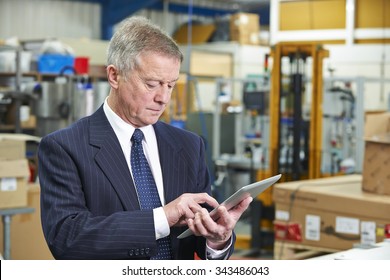 Factory Owner Using Digital Tablet Stock Photo 343486043 | Shutterstock