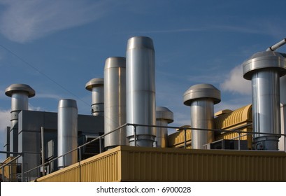 Factory Rooftop Heating Ventilation System Stock Photo 6900028 ...