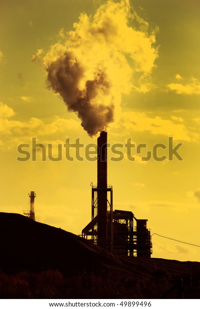 Factory Smoke Stack Emitting Toxic Fumes Stock Photo (Edit Now) 49899496