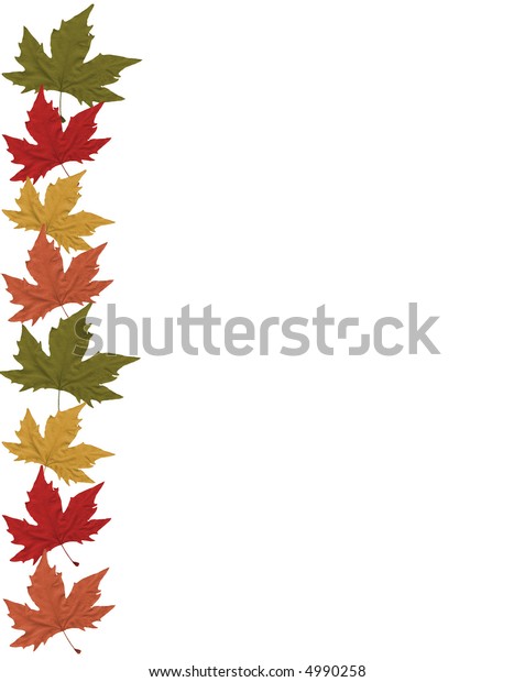 Fall Leaves Page Border Stock Photo (Edit Now) 4990258