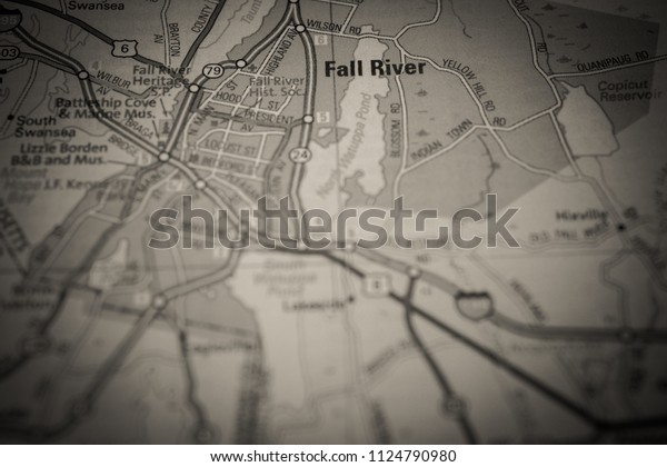 Fall River Usa Map Background Stock Photo 1124790980 | Shutterstock