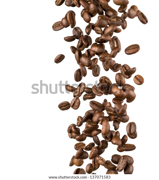 Falling Coffee Beans Stock Photo (Edit Now) 137071583