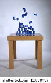 Falling Cup Stack Pyramid Stock Photo 1137338216 | Shutterstock