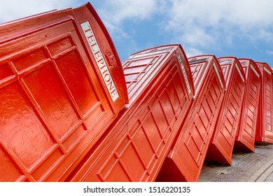 Falling Down Iconic Telephone Boxes Stock Photo (Edit Now) 1516220135