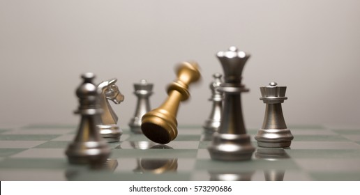 Falling King Surrounded By Enemy Chess Stock Photo 573290686 | Shutterstock