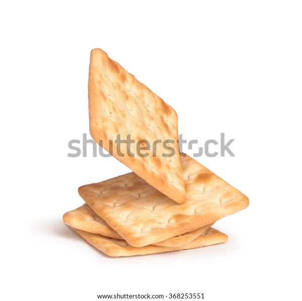 Falling Stack Square Crackers Isolated On Stock Photo (Edit Now) 368253551