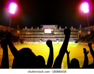 Baseball Fans Cheering
