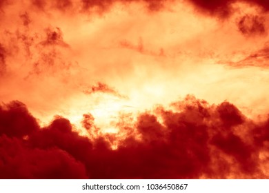 Fantastic Background Red Dramatic Clouds Dark Stock Photo 1036450867 ...