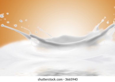 Fantastical Milk Background Drops Waves PPT template 40 | CrystalGraphics