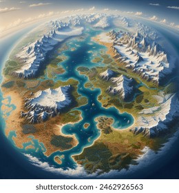 Anime Artistic Image Fantasy World Map AI-generated image 2462987989 ...
