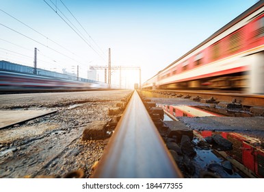 Train Moves By Rail Delivery Goods Stock Photo 1904728372 | Shutterstock