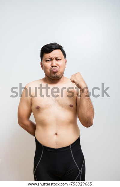 Fat Man Doing Exercise Posture 스톡 사진 753929665 | Shutterstock