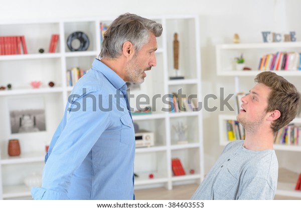 Father Son Having Argument Stock Photo (Edit Now) 384603553