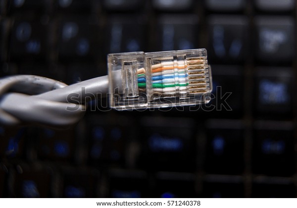 Faulty Network Cable Keyboard Stock Photo (Edit Now) 571240378