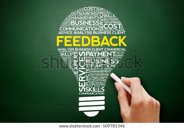 Feedback Bulb Word Cloud Collage Business Stock Photo 509781346 ...