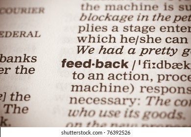 Feedback Definition Dictionary Stock Photo 76392526 | Shutterstock