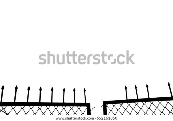 Fence Gate White Background Stock Photo 652161850 | Shutterstock