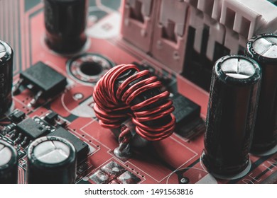 Ferrite Coil Computer Internal Hardware Circuit Stock Photo 1491563816 ...