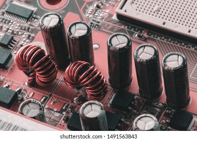 Ferrite Coil Computer Internal Hardware Circuit 스톡 사진 1491563843 ...