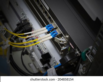 Miniature Network Engineers Work Technology Conceptmacro Stock Photo ...