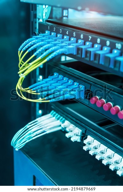 Fiber Optic Cable Connect Communication Distribution Stock Photo ...