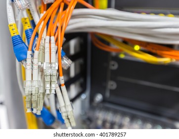 Fiber Optic Cable Connect Network Switch Stock Photo 401789257 ...