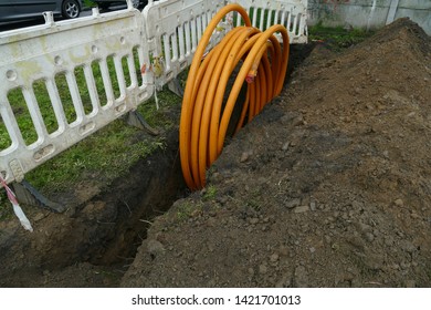 Fiber Optic Cable Laying Ground Buried Stock Photo 1421701016 ...