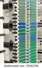 Fiber Optic Cable Management System Green Stock Photo 95291740 ...