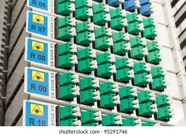 Fiber Optic Cable Management System Green Stock Photo 95291746 ...