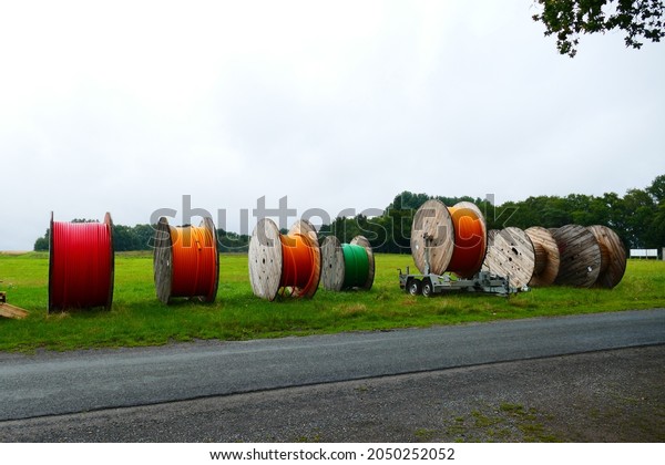 Fiber Optic Cable Roll Digital Broadband Stock Photo 2050252052 ...