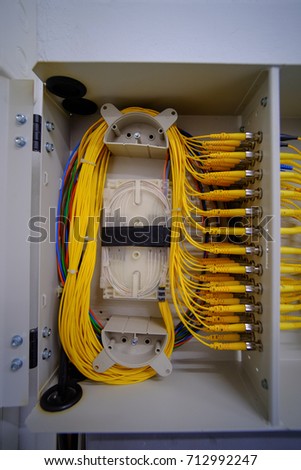 Fiber Optic Cables Rack Box Technology Stock Photo (Edit Now) 712992247 ...